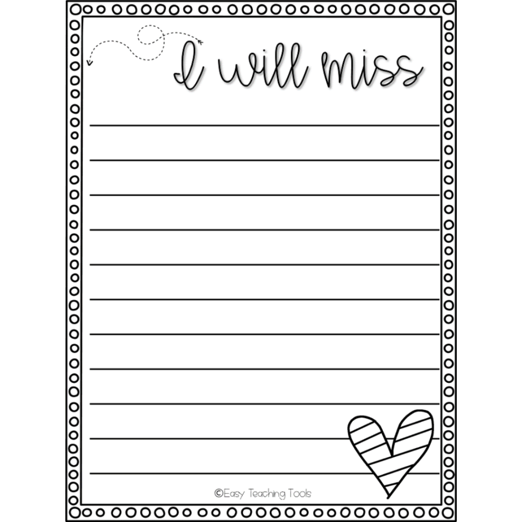 End Of The Year Memory Book Activities - Easy Teaching Tools