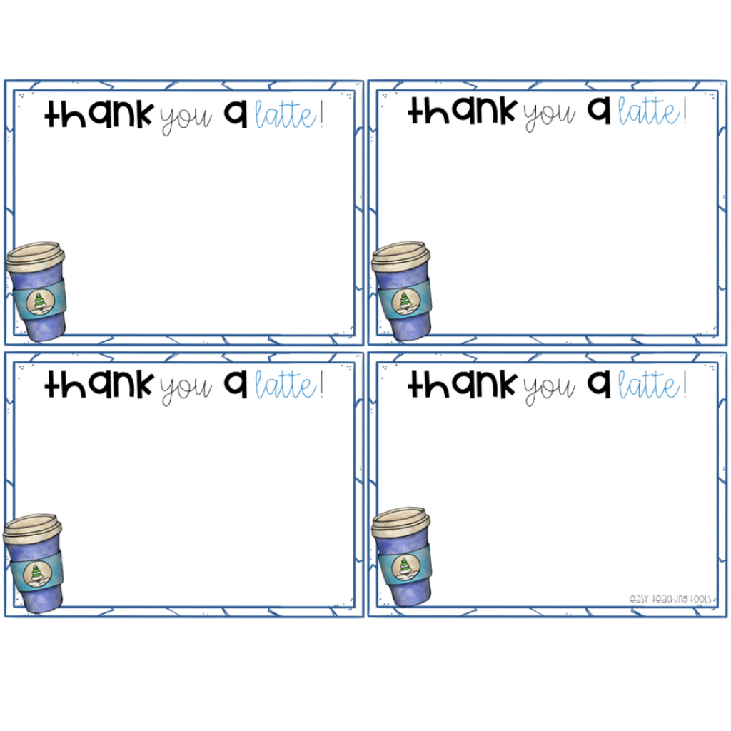 Editable Christmas Thank you Notes - Easy Teaching Tools