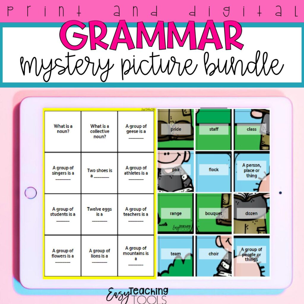 Digital Grammar Centers Mystery Pictures Year Long Bundle - Easy ...